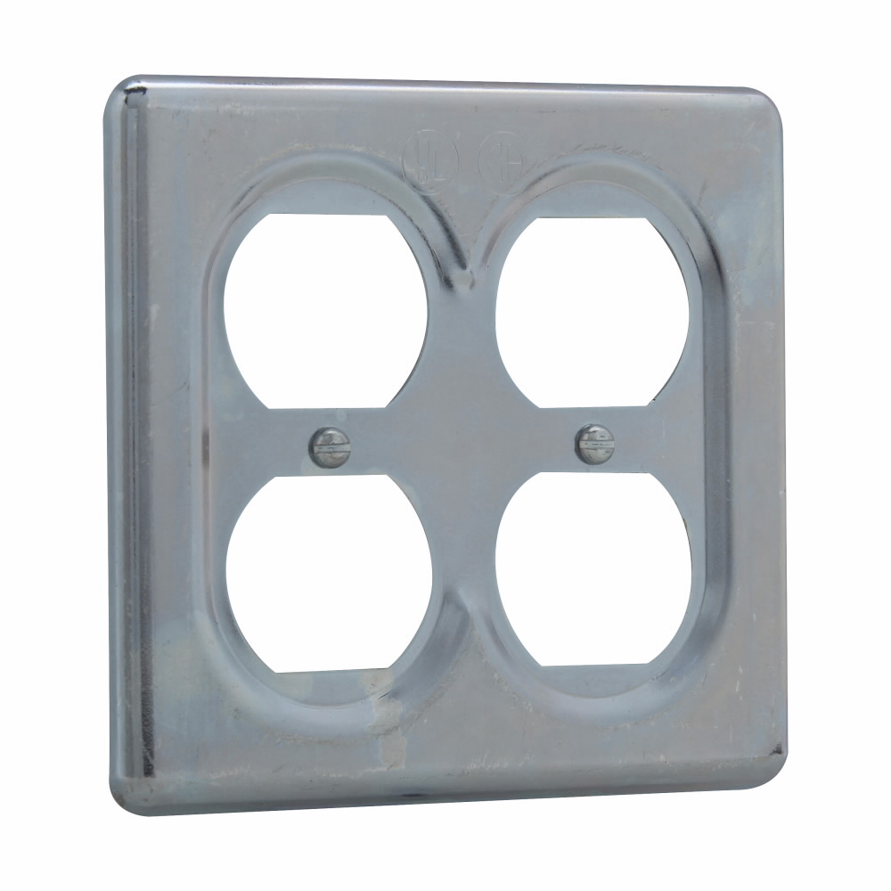 Eaton Crouse-Hinds series S Series duplex receptacle cover, Sheet steel ...